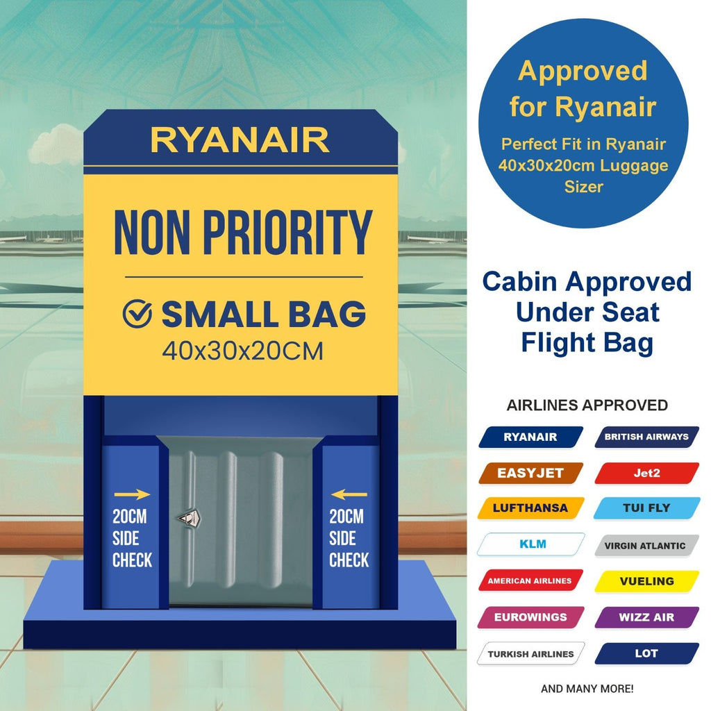Aerolite 40x20x25cm Ryanair Approved Cabin Bag – Lightweight 2-Wheel H ...