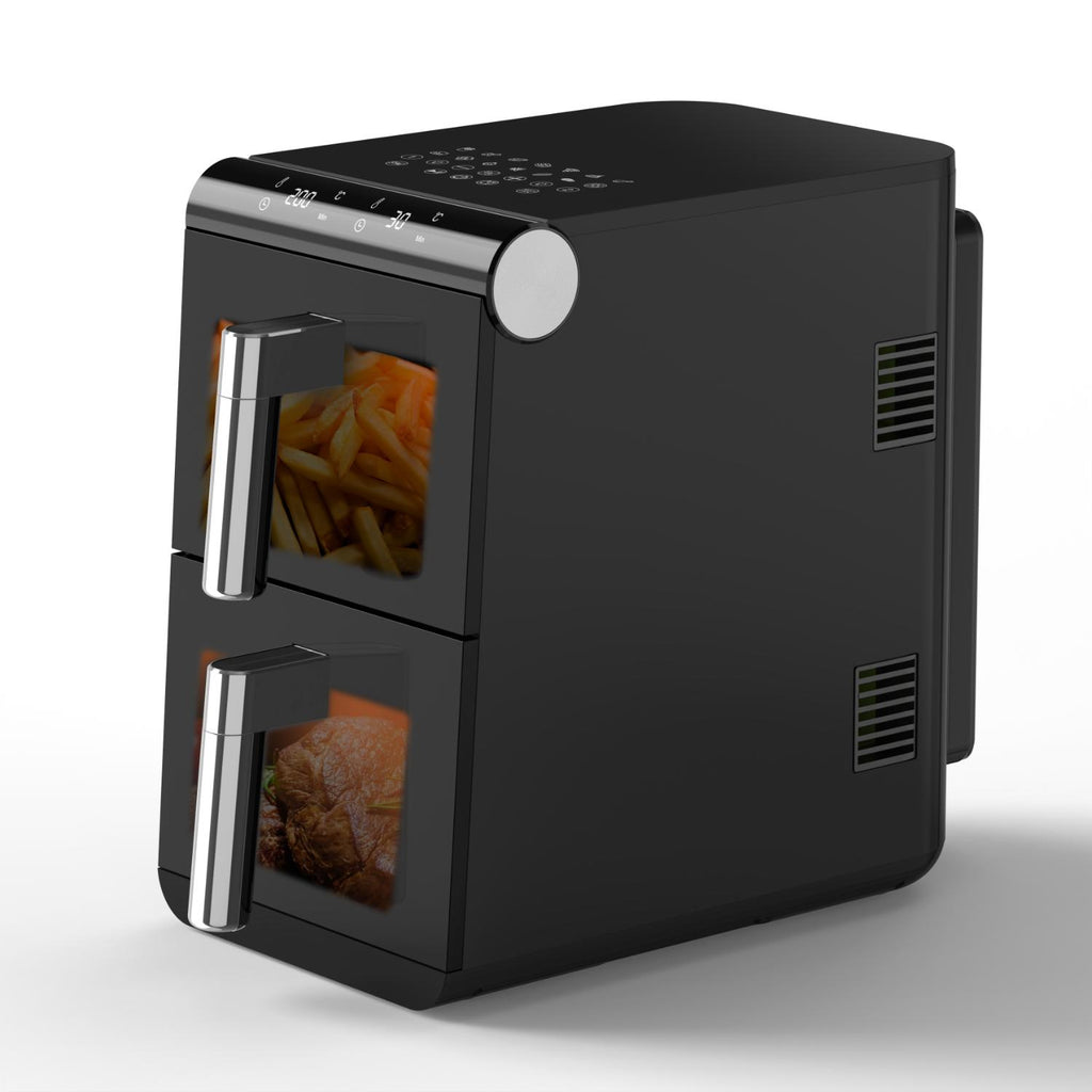 Olsen & Smith Double Stack 2-Drawer Dual Zone 11L Digital Air Fryer ...