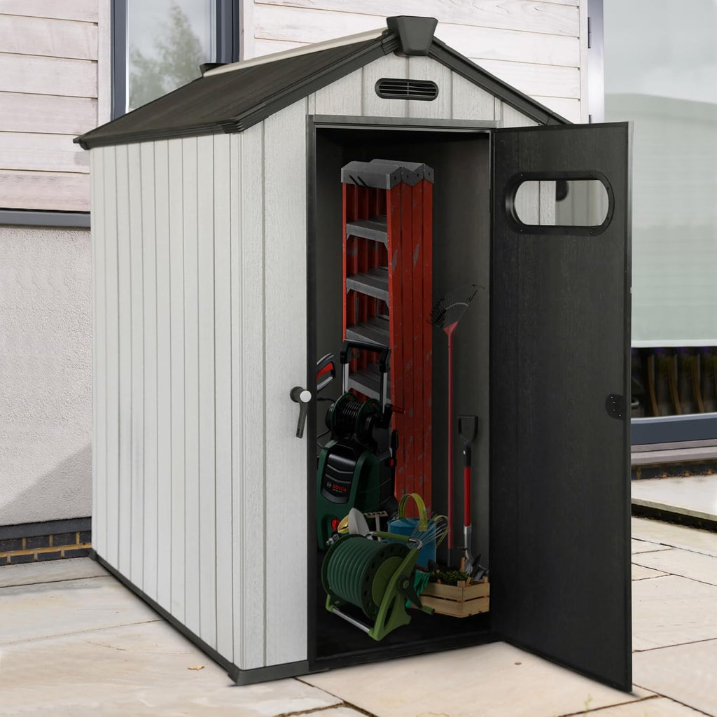 Olsen and Smith Outdoor Garden Storage Shed 4x6 FT With Lockable Door ...