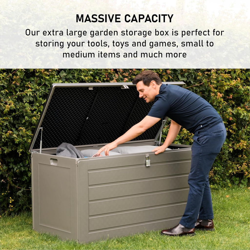 Olsen & Smith 680L/830L MASSIVE Capacity Outdoor Garden Storage Box Pl ...
