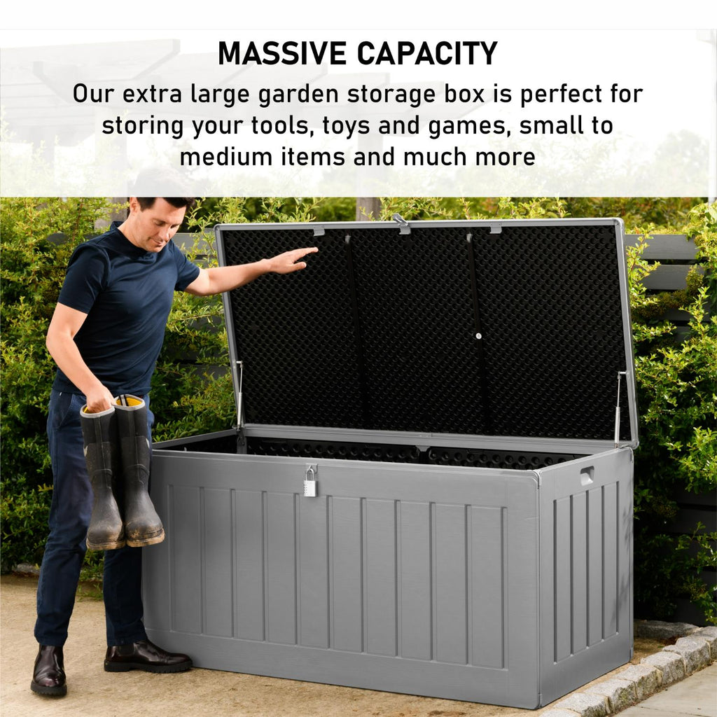 Olsen & Smith 680L/830L MASSIVE Capacity Outdoor Garden Storage Box Pl ...