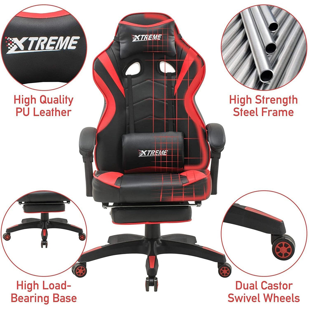 XTREME Gaming Chair & Electric Desk Bundle - Ergonomic Recliner Chair ...