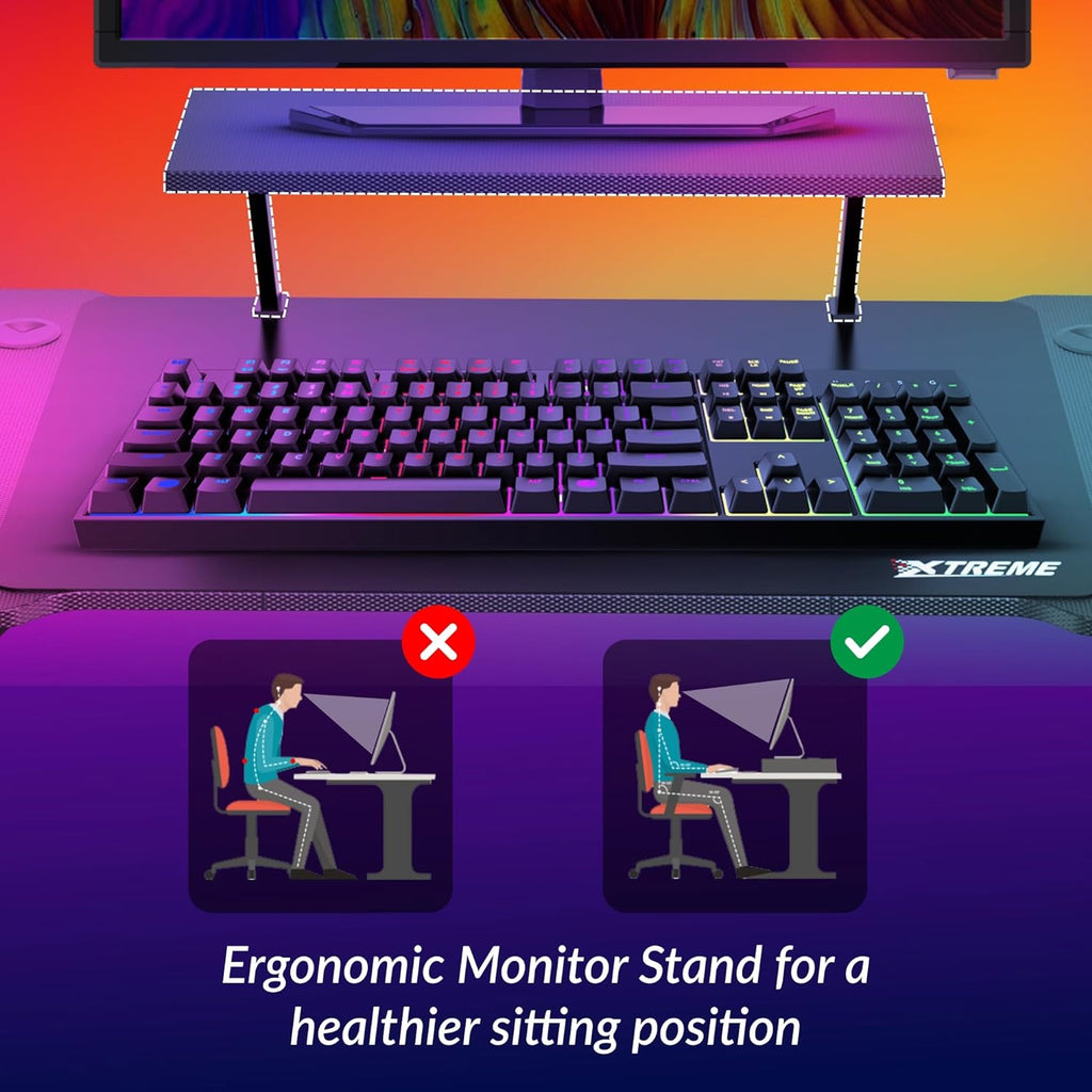 XTREME Gaming Chair & Desk Bundle, Ultimate Ergonomic Gaming Setup wit ...