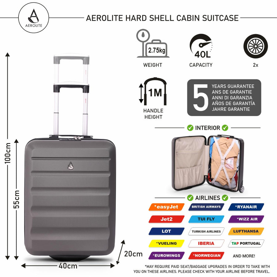 55x40x20 Cabin Luggage | Packed Direct – Packed Direct UK