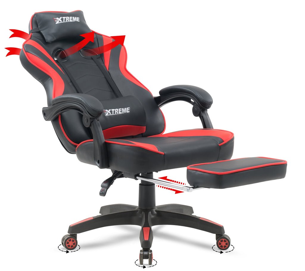 XTREME Gaming Desk and Gaming Chair Bundle, 100 cm Premium Carbon Fibr ...