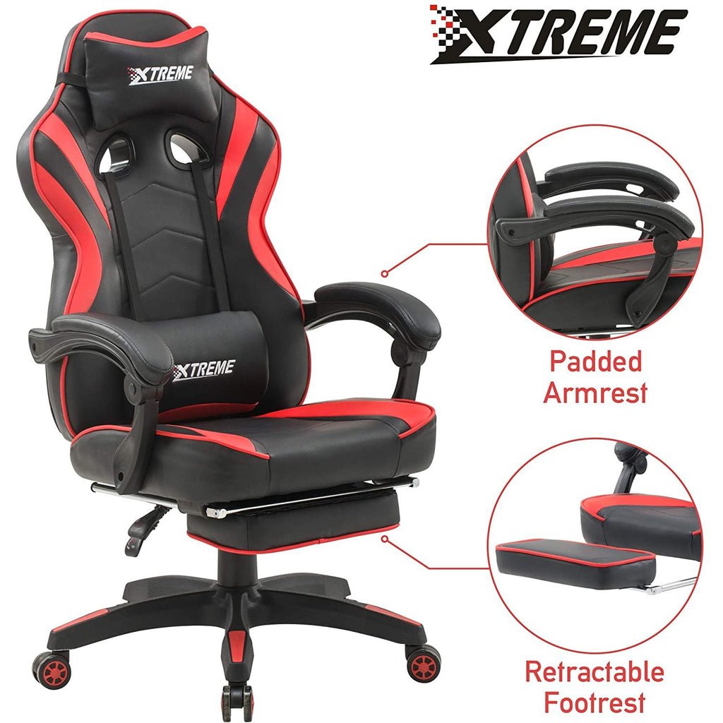 XTREME Gaming Desk and Gaming Chair Bundle, 100 cm Premium Carbon Fibr ...